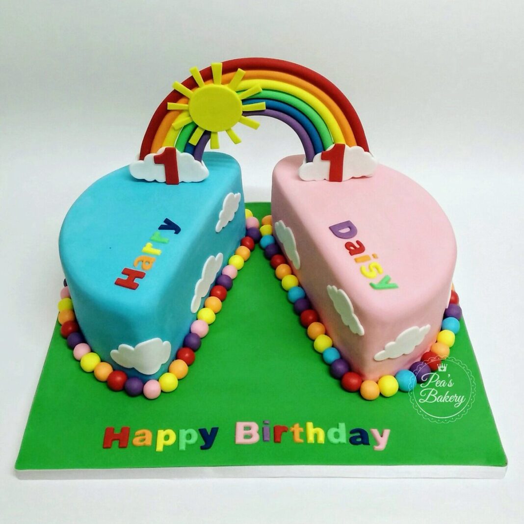 twin-birthday-cake - DIYbunker