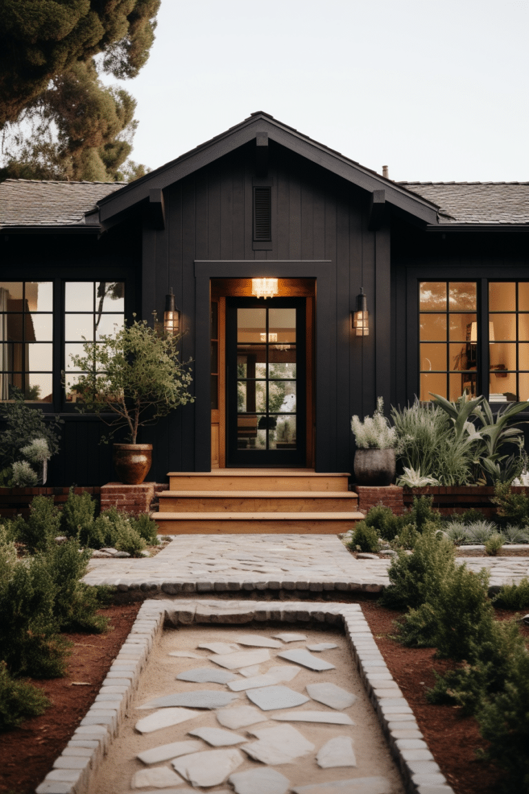 90+ Elegant Black Home Exterior Ideas