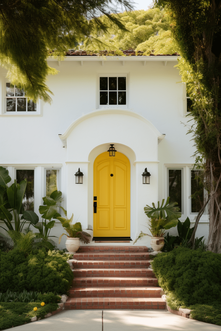 30 Front Door Color Ideas for a White House