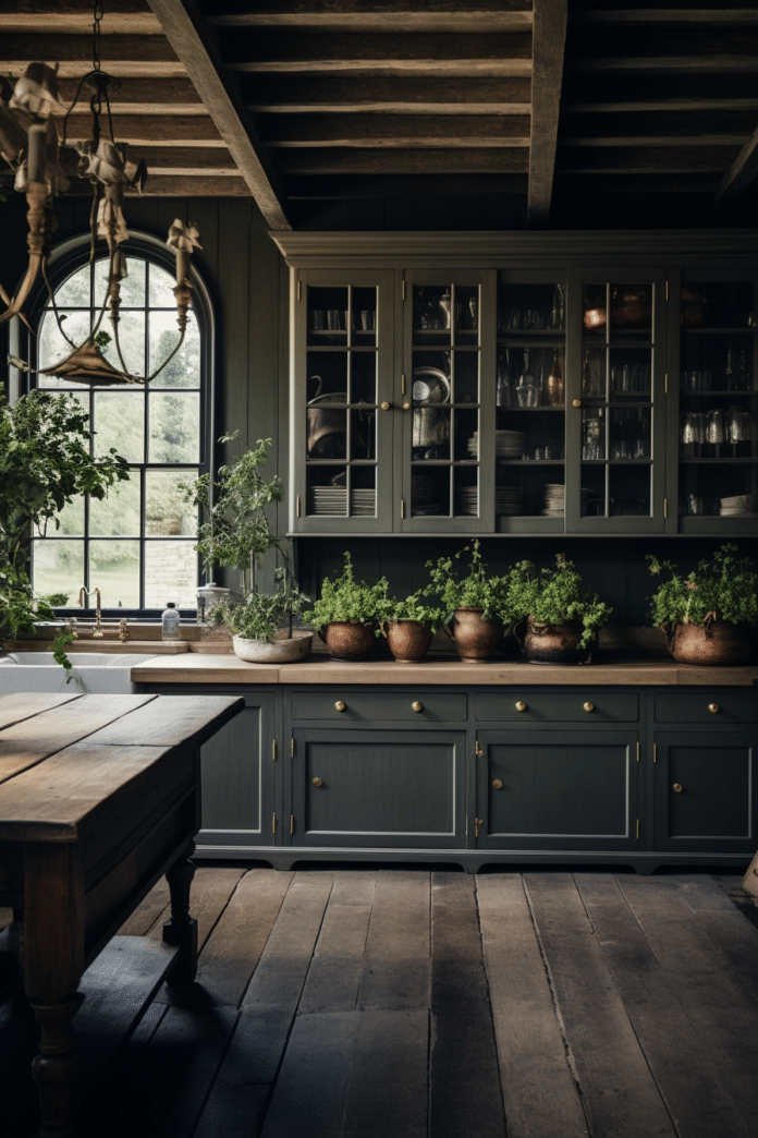 40+ Aesthetic Moody Farmhouse Kitchen Ideas