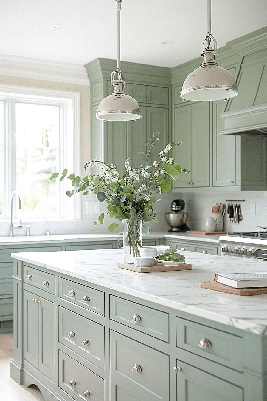 50+ Serene Kitchens with Sage Green Cabinets