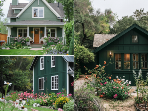 100+ Fresh Green Home Exteriors for Max Curb Appeal