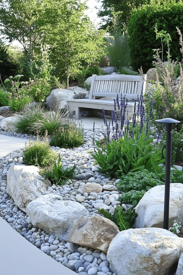 20+ Elegant White Rock Landscaping Ideas