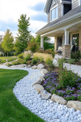 20+ Elegant White Rock Landscaping Ideas