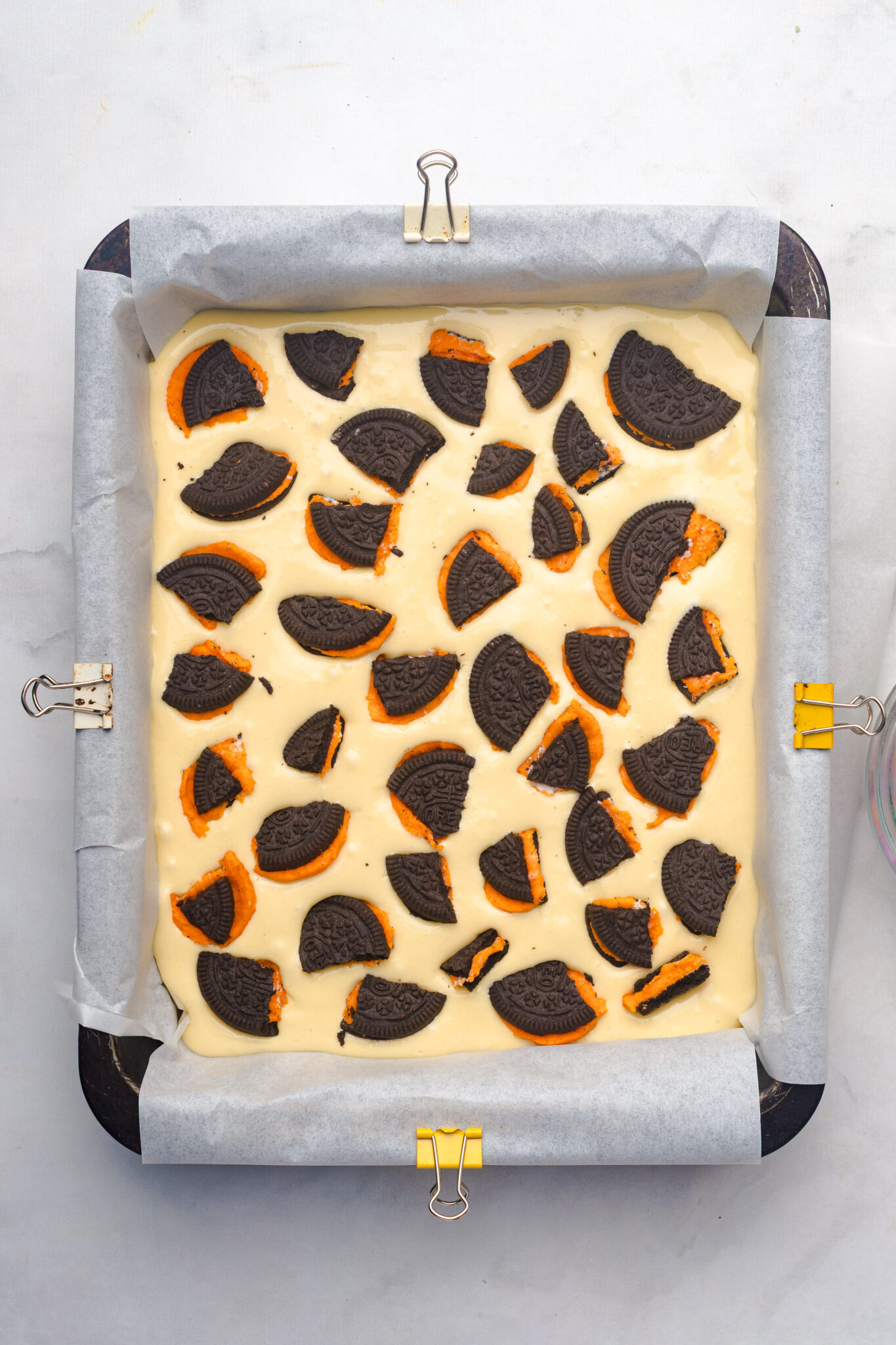 Spooky Halloween Oreo Cake Bars